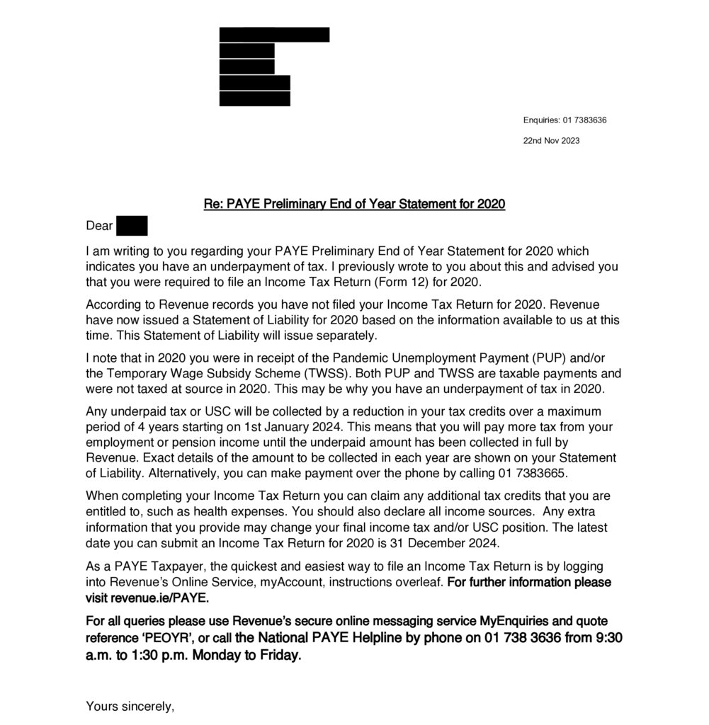 How to Pay Underpayment of Tax | Irish Tax Rebates