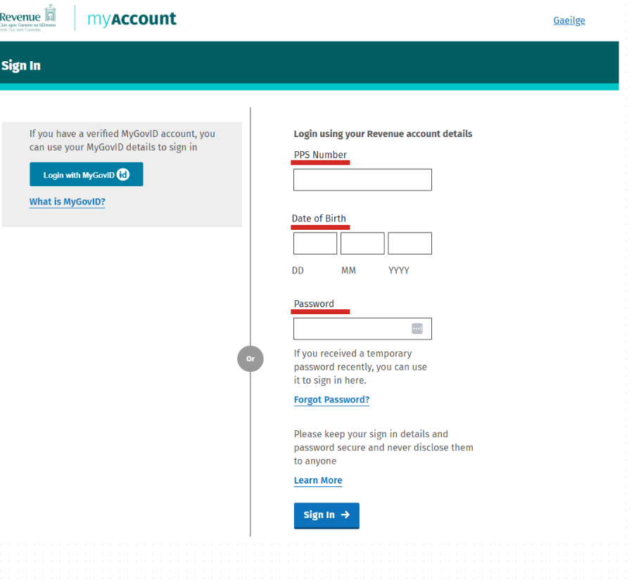 The New Registration Process - Irish Tax Rebates Tax Tips