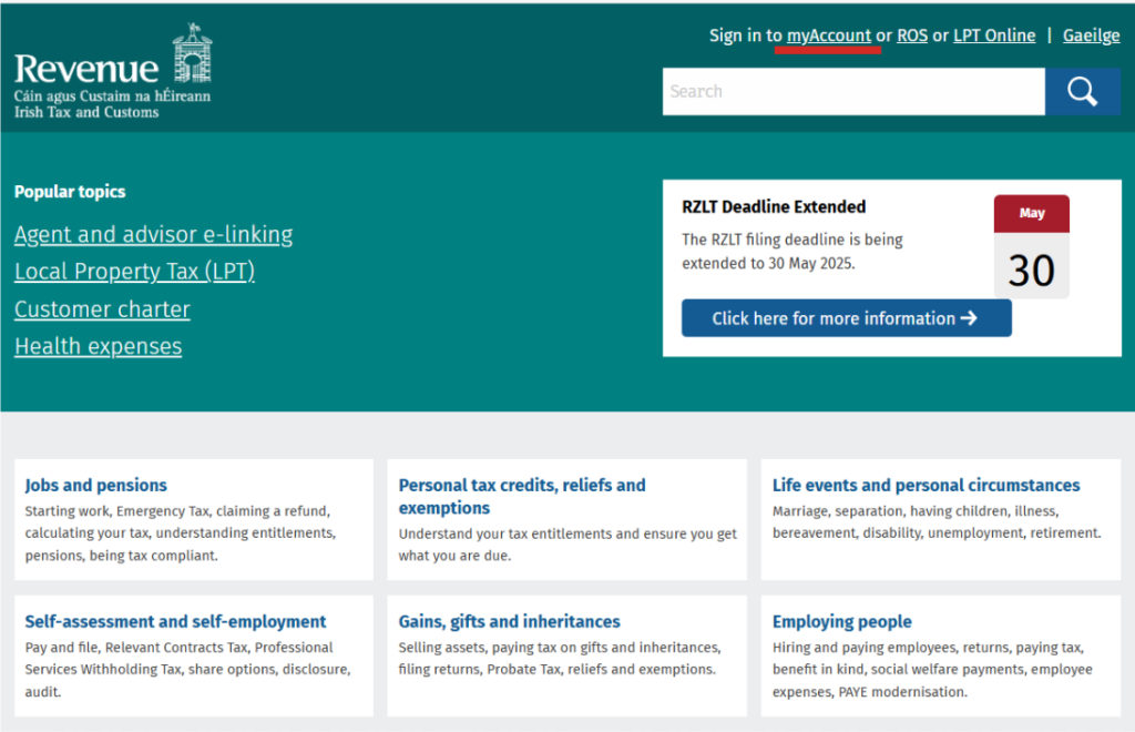 The New Registration Process - Irish Tax Rebates Tax Tips